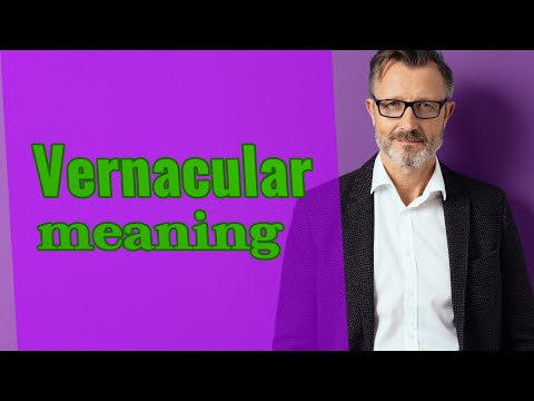 Vernacular | Definition of vernacular