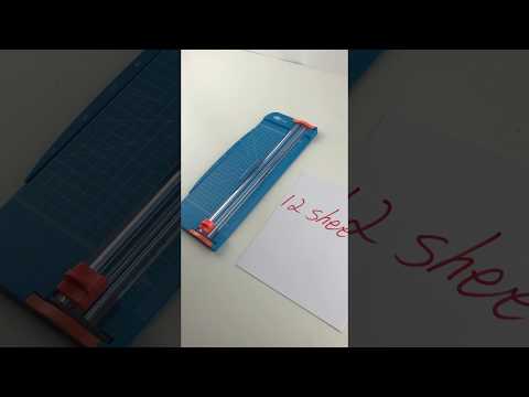 Paper Cutter, Portable 12" Paper trimmer with Safety Hidden Blade