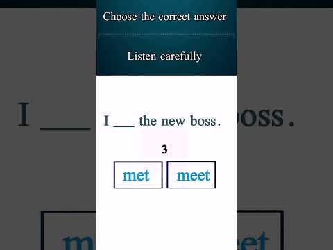 English listening. what do you hear met or meet? #shorts