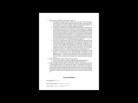 Loan agreement video