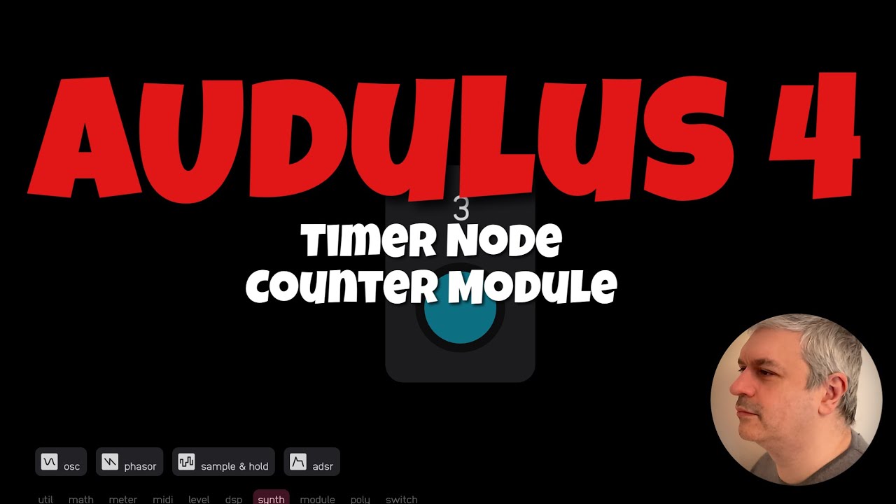 Audulus 4 - Tutorial 14: Timer Node, Create as simple Counter Module