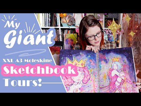 My GIANT sketchbook tour!! XXL A3 Moleskine Magic *~*