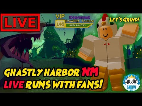 Grinding Ghastly Harbor Nightmare with Fans Dungeon Quest Roblox!