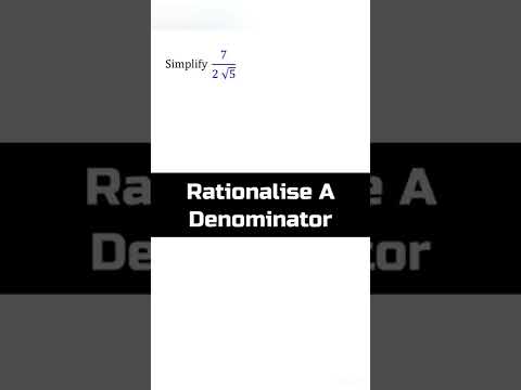 Rationalise A Denominator #shorts #youtubeshorts #trendingshorts #math #maths #mathematics