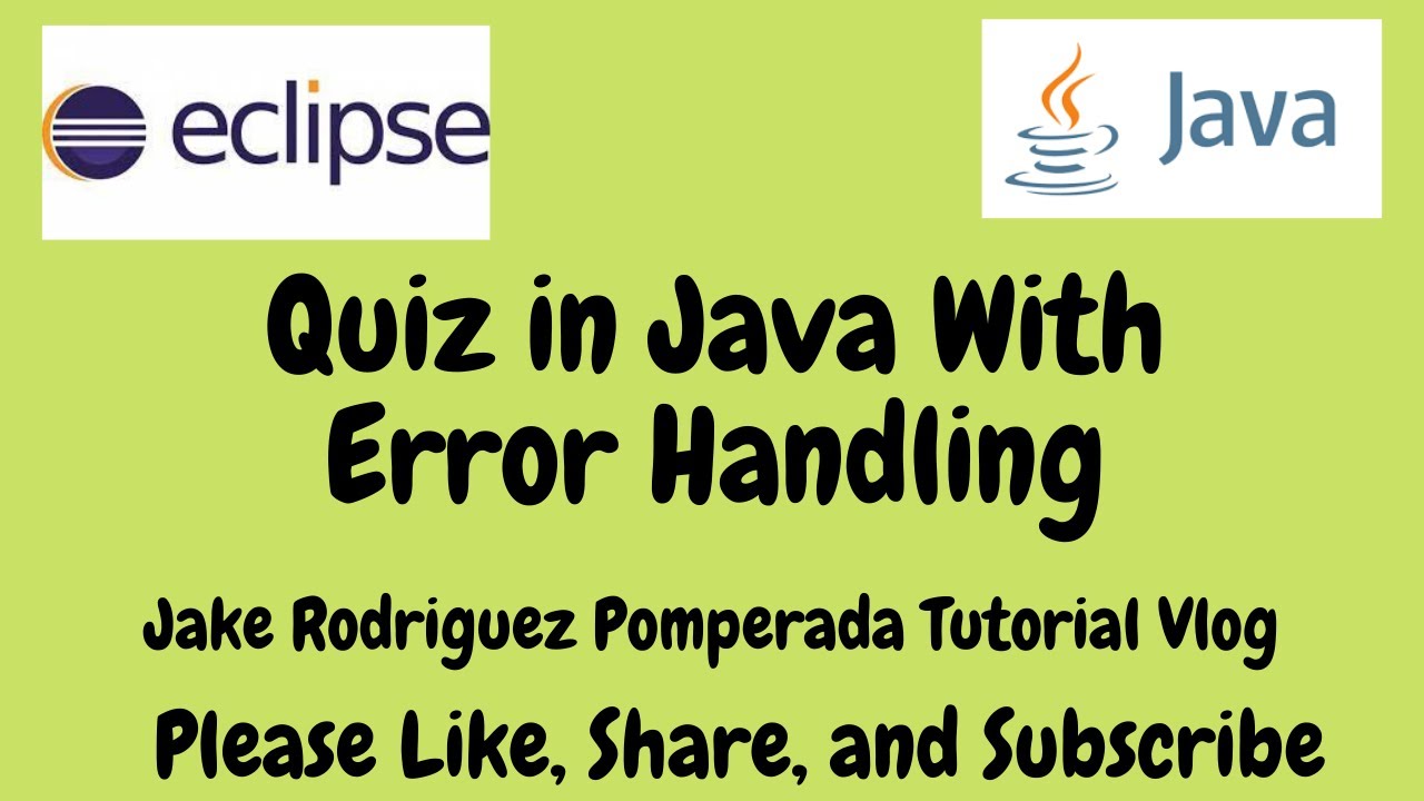 Quiz in Java With Error Handling