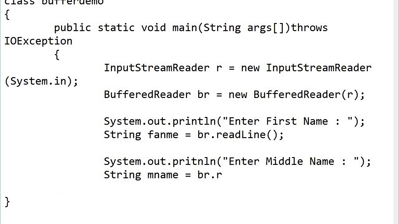 [2020]-Programming in JAVA - BufferedReader class Practice