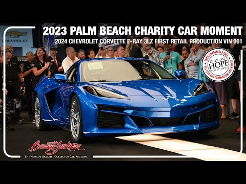 $1.15 MILLION CHARITY CORVETTE E-RAY - 2024 @Chevrolet Corvette E-Ray 3LZ VIN 001 - BARRETT-JACKSON
