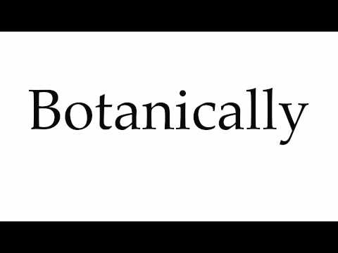 How to Pronounce Botanically