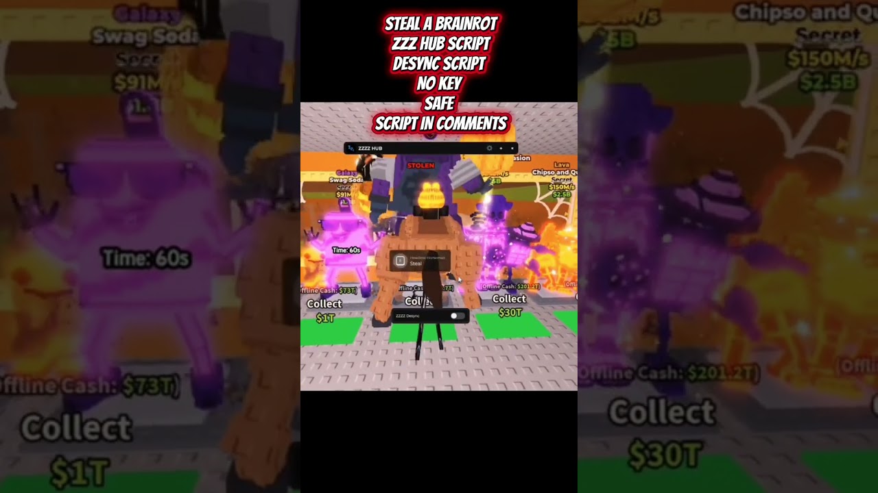 [OP 🎄] STEAL A BRAINROT ZZZ HUB SCRIPT | DESYNC | INSTANT STEAL | OP SCRIPT | KEYLESS | FREE!