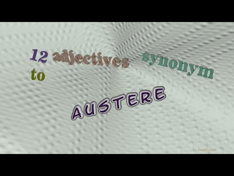 austere - 16 adjectives with the meaning of austere (sentence examples)