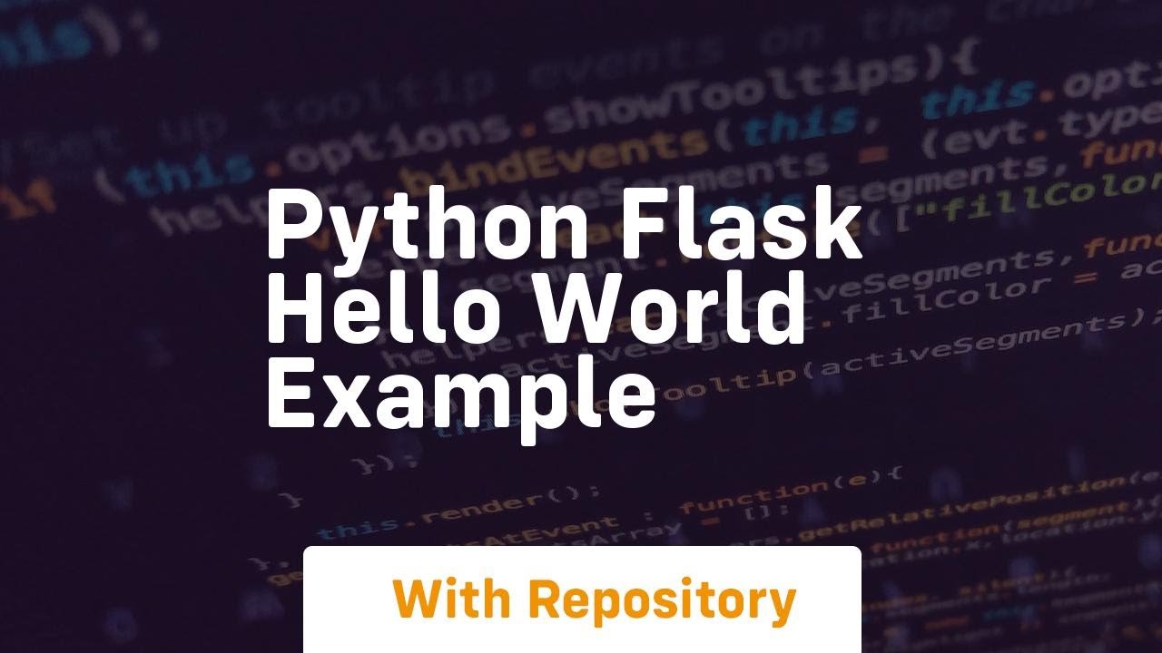 python flask hello world example
