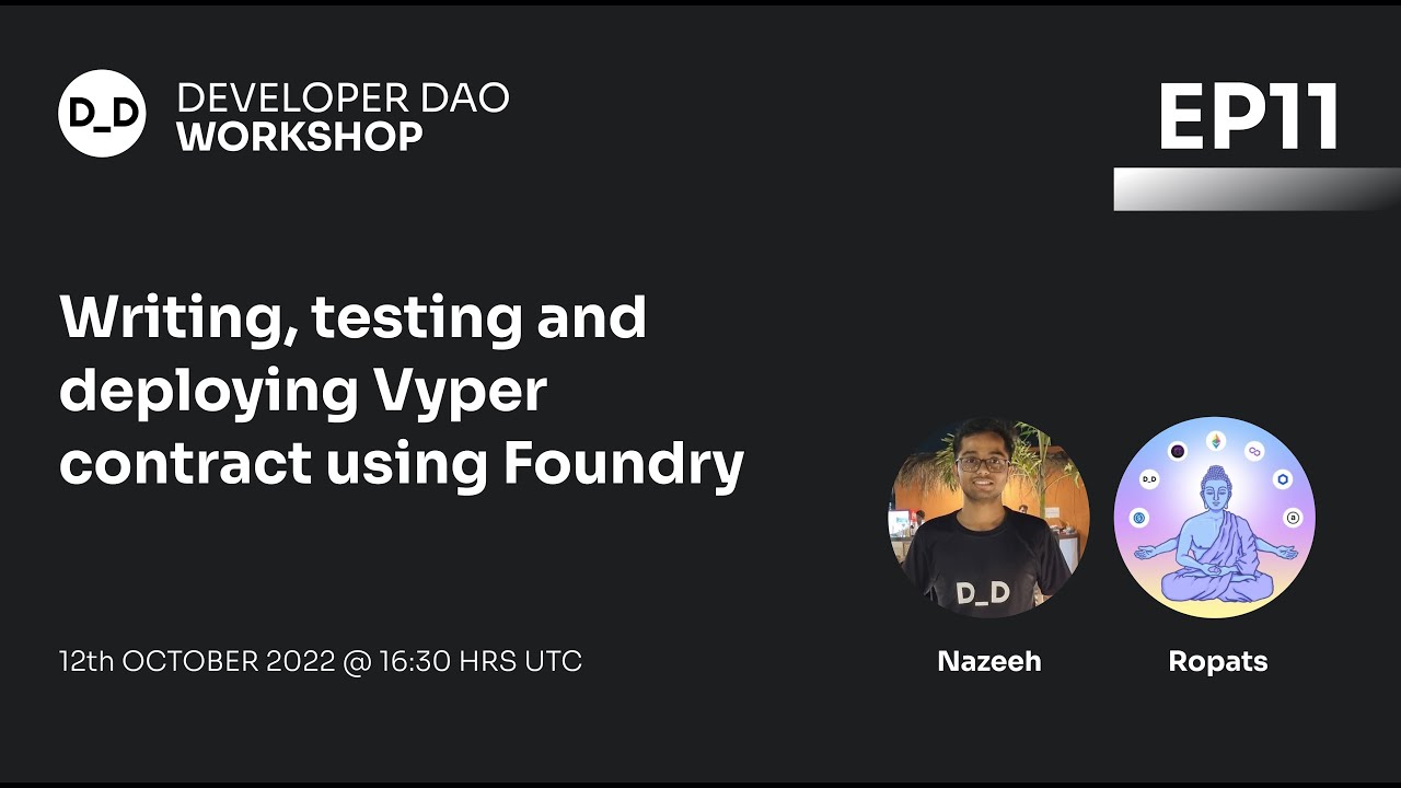 Web3 Tutorial 11: Writing, testing and deploying Vyper contract using Foundry