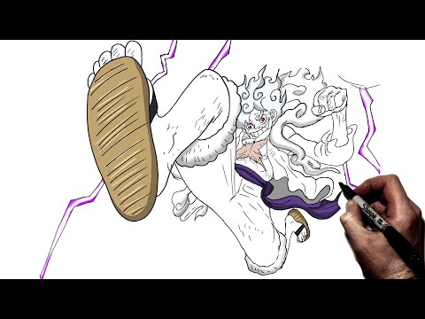 How To Draw Luffy Gear 5 (Giant) | Step By Step | One Piece
