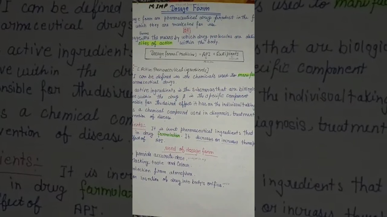 ।। DOSAGE FORM ।। #medication #pharmacy #doctor #dosage form