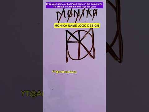 Monika Name Logo Design #shorts