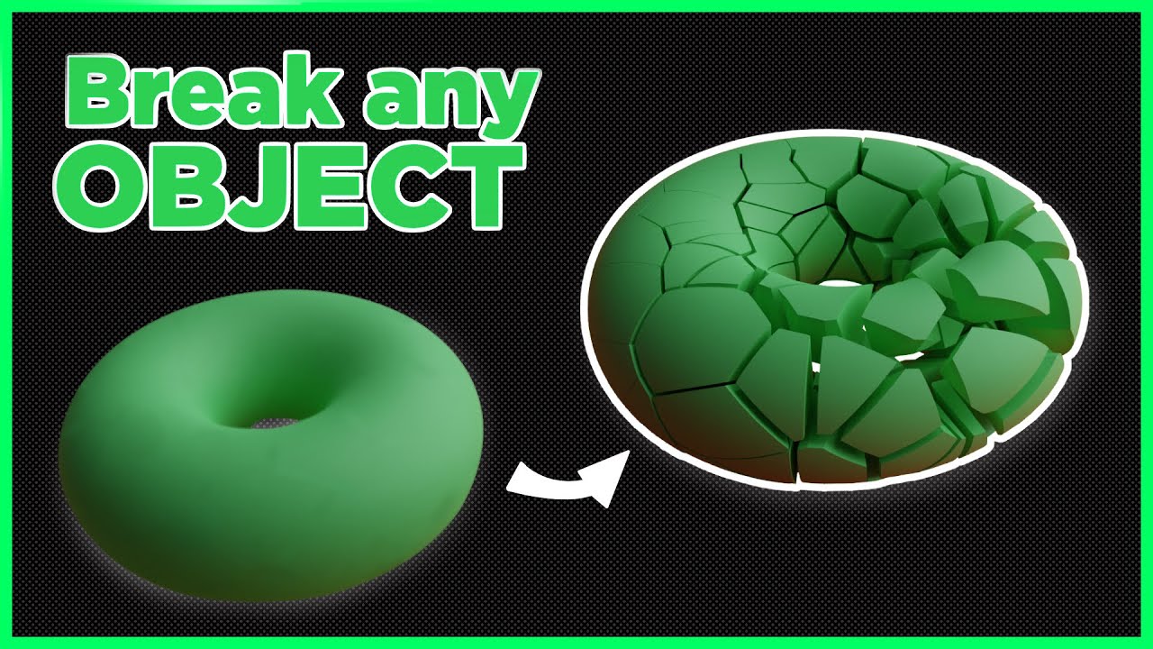 Blender cell fracture Tutorial | breaking things in blender | Daily-3D