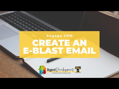 Engage CRM: Create an E-Blast Email