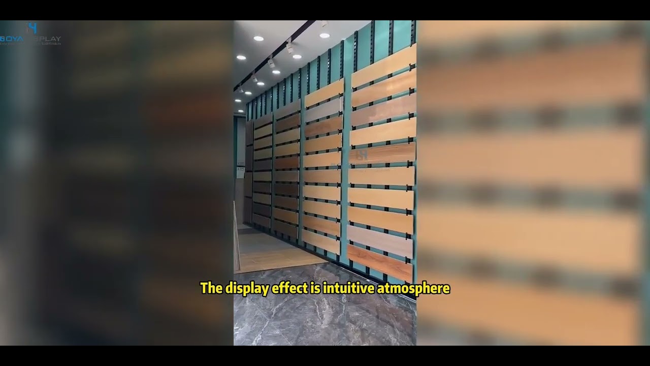 Hang the wall tile display rack - Boya Displays Solution