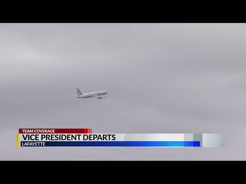 Vice President Kamala Harris lands in Lafayette