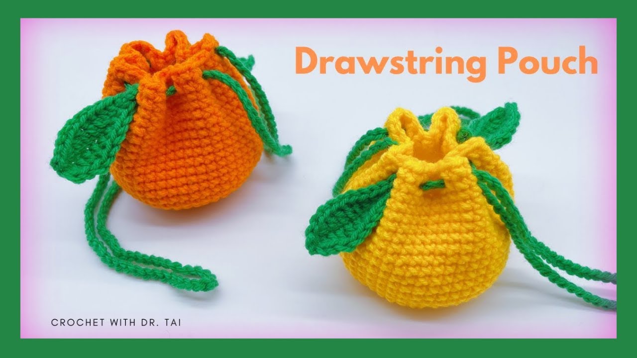 【EP128】 TRY IT!!! Easy Crochet Fruit Pouch | Drawstring Pouch | DIY