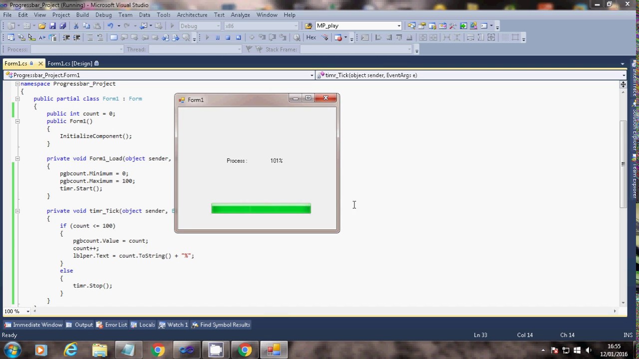 How to use Progressbar in c# net