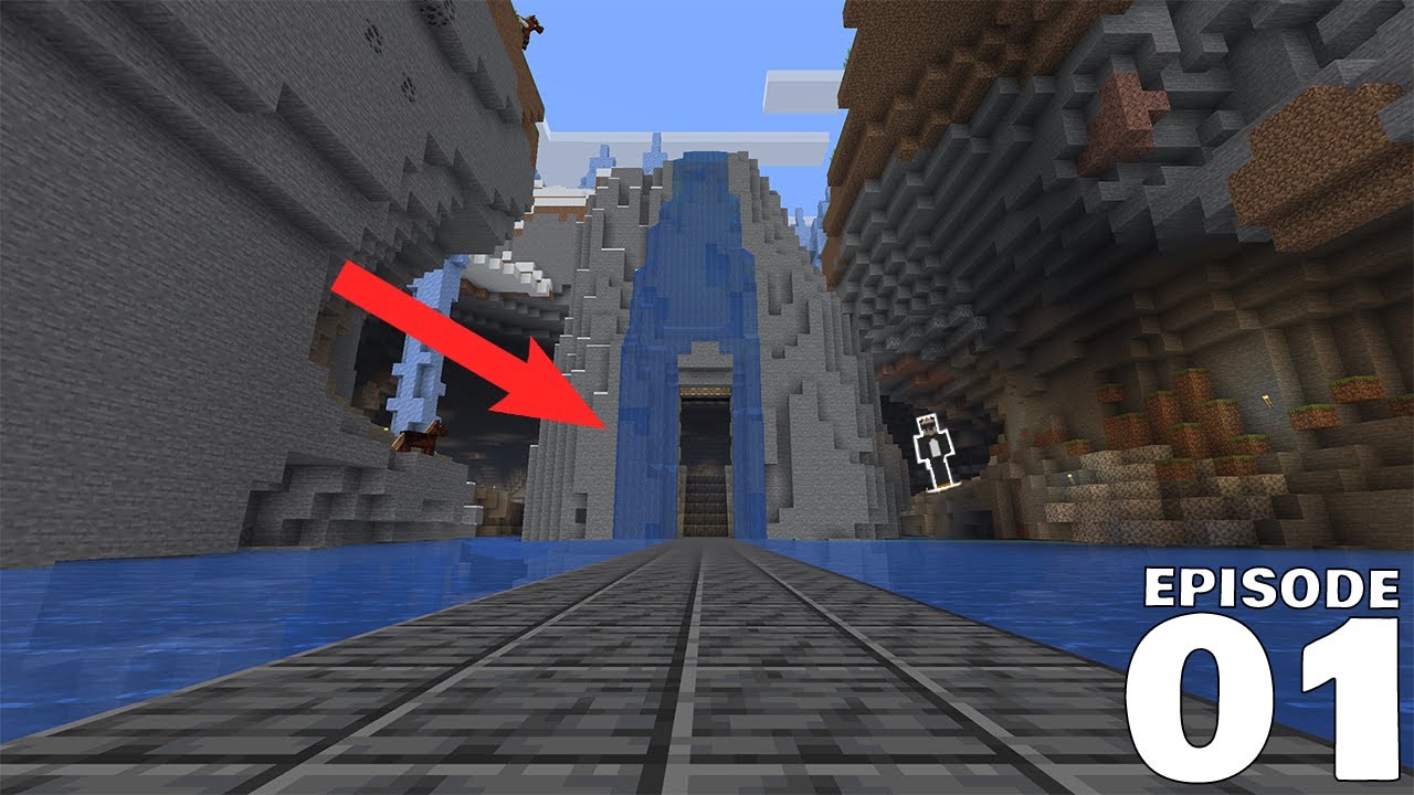 Building the BATCAVE in Minecraft SURVIVAL: The Waterfall