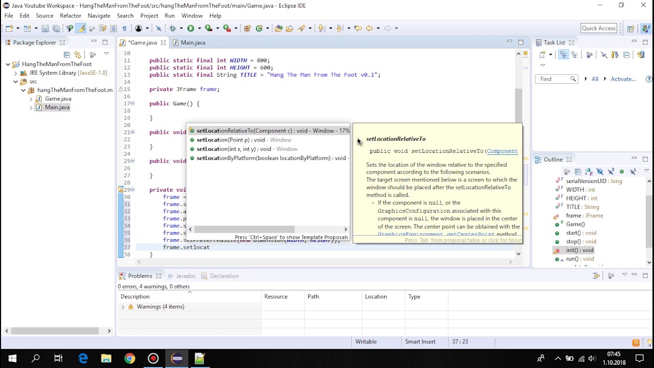 Java Game Programming - HangMan Part-1