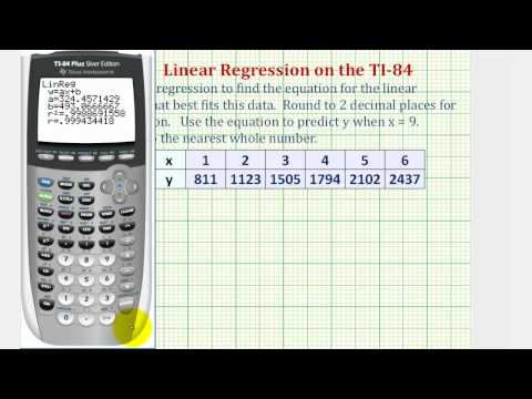 Basic Linear Regression Example on the TI84 | Math Help from Arithmetic ...