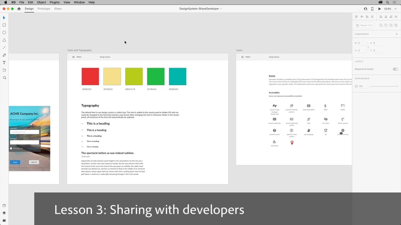 Sharing with Developers | Design Systems with Adobe XD Course