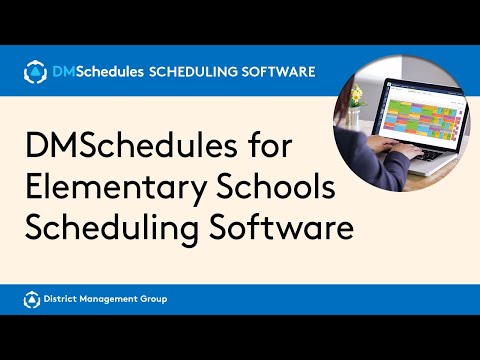 How to Create Elementary School Schedule - DMSchedules for Elementary Schools Scheduling Software