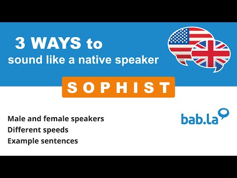 SOPHIST pronunciation | Improve your language with bab.la