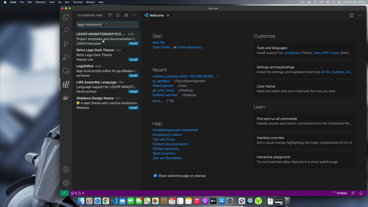 02 Install VSCode Extension (AI for robotics with ev3python)