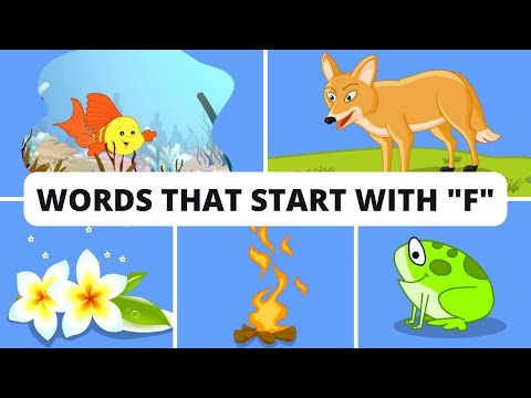 Words That Start With Letter F | Kids Learning Video | Letter F Words | words start with F