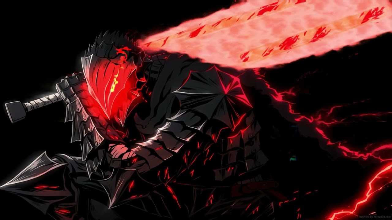 Guts Berserk Armor Live Wallpaper 4K PC Loop OLED Dark Anime