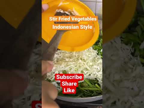 INDONESIAN FOOD RECIPES | Stir Fried Vegetables (easy, vegan friendly) #shortvideo 🇺🇸🇨🇭🇬🇧🇩🇰