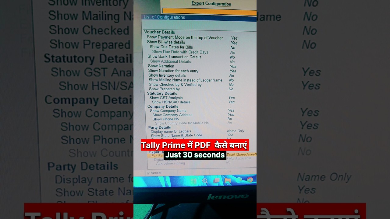 Create PDFs in Tally Prime #shorts #trending  #tallyprime