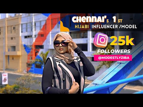 Chennai's 1st Hijabi Influencer model ? |Cinematic video|Marina beach |OMR street| Modestlyziba