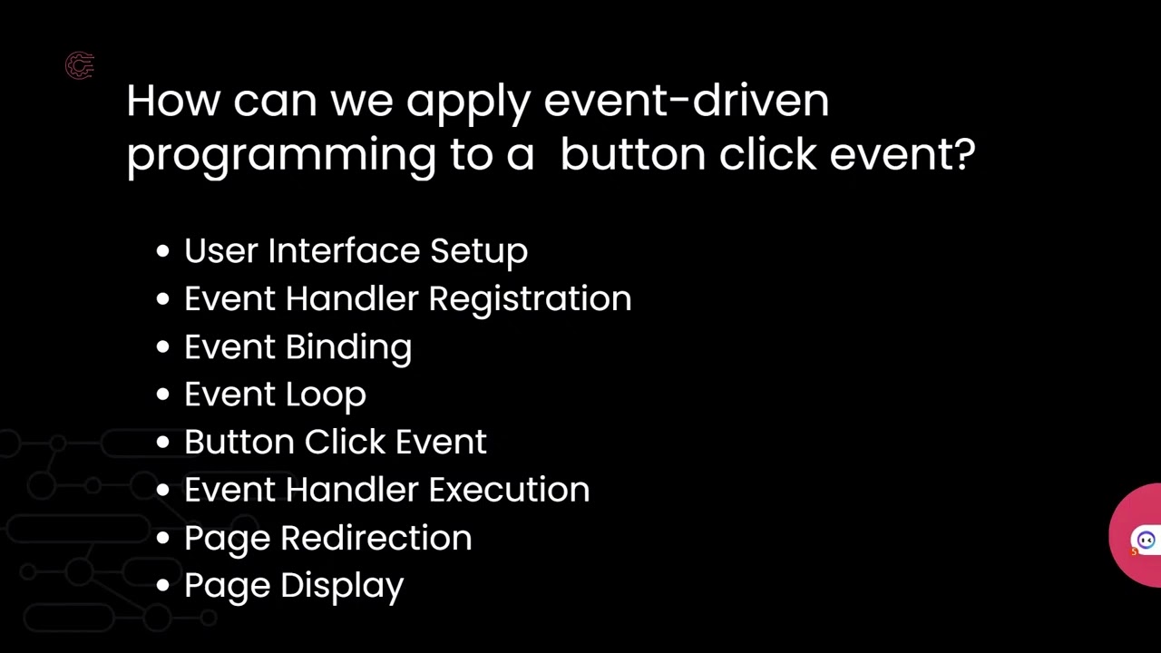 Introduction to event driven programming with a demostration video