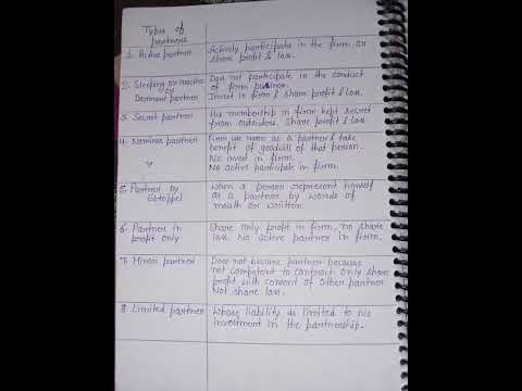 Types of Partners