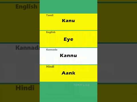 Eye in Tamil-English-Kannada-Hindi languages | Parts of Body Playlist | TEKH Ling #shorts