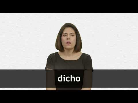 English Translation of “DICHO” | Collins Spanish-English Dictionary
