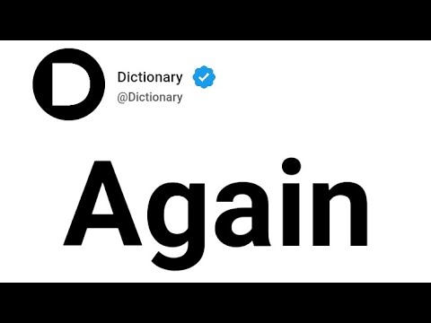 Again Meaning In English