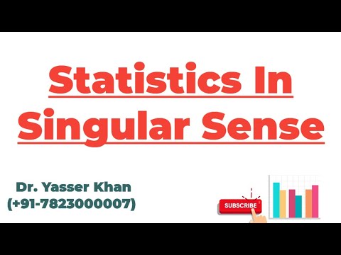 Statistics In Singular Sense