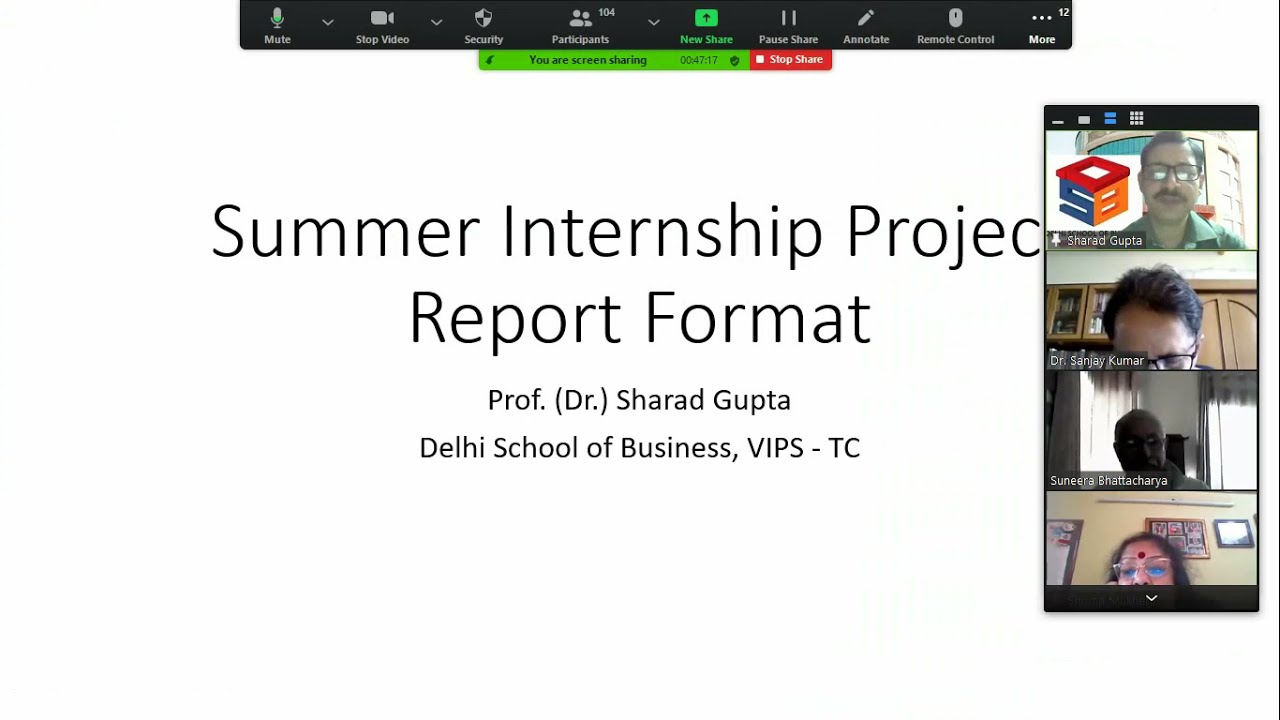 Summer Internship Report Format (Apr, 2021)