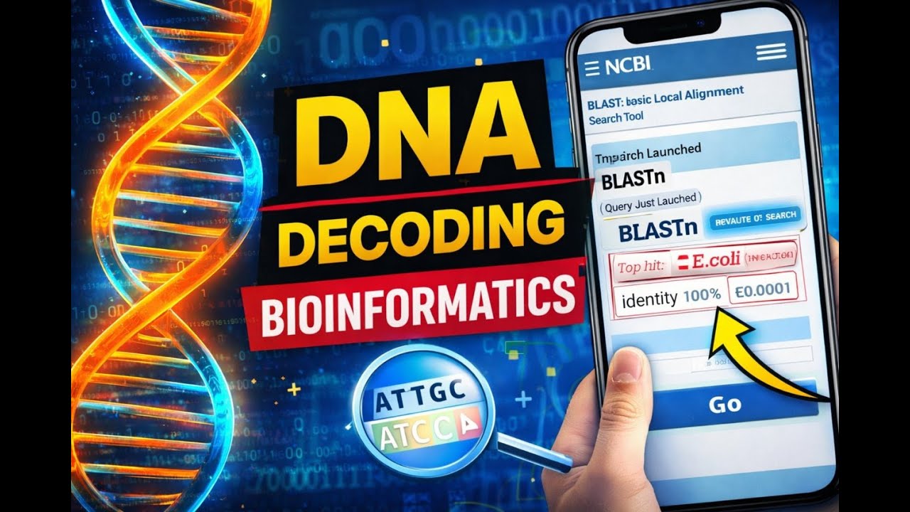 DNA Decoding Explained: Bioinformatics, BLAST, Sequence Alignment & E-Value (Beginner Full Guide)