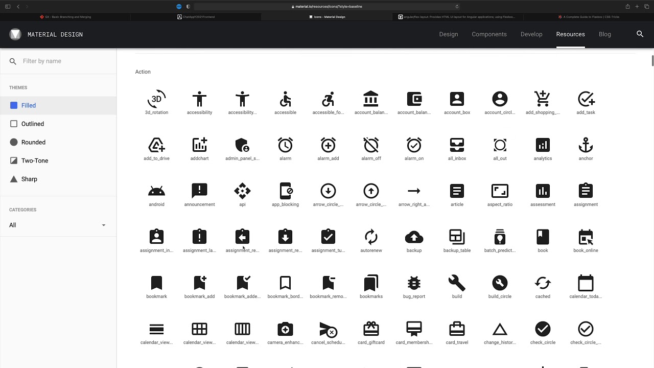 Fullstack2021 | p47 | Angular Material | Input with icon button and Material Icons Outlined