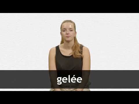 How to pronounce GELÉE in French