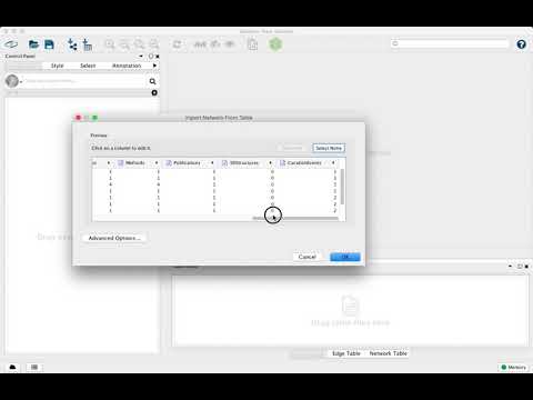 Network Import into Cytoscape