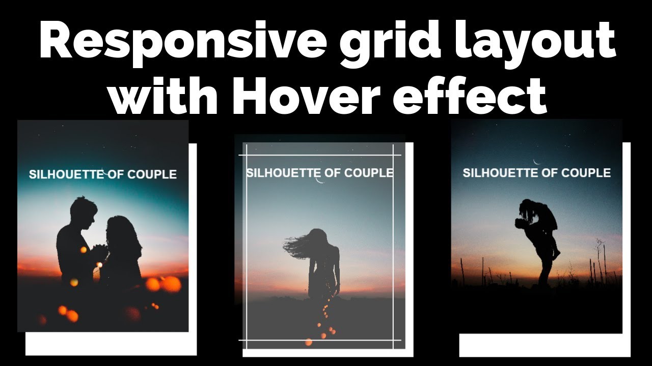 Responsive grid layout With Hover effect | HTML and CSS