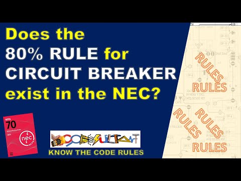 80% NEC RULE FOR CIRCUIT BREAKER